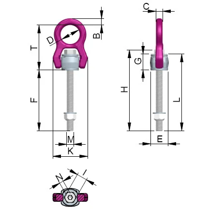 Lifting Eye RUD ACP-TURNADO with Variable Length | Forankra Poland